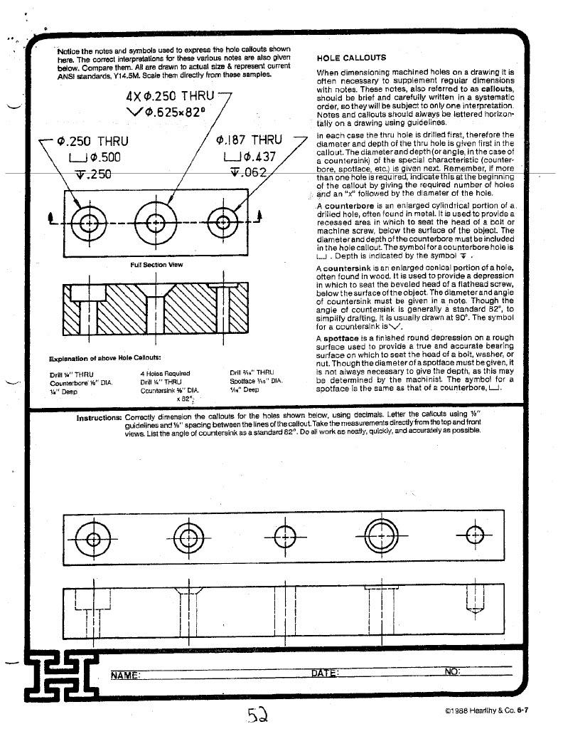 Notice the notes and symbols used to express the hole | Chegg.com