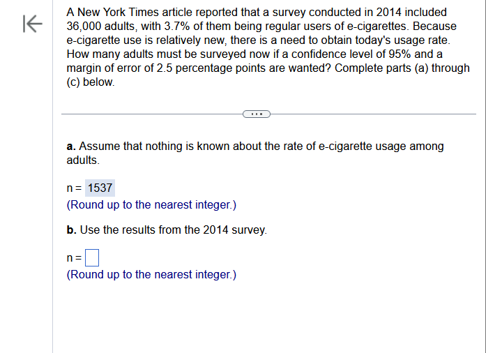 Solved A New York Times article reported that a survey | Chegg.com