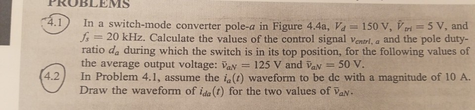 Solved 4.2 In Problem 4.1, assume the ia(t) waveform to be | Chegg.com