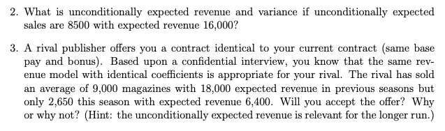Question 3 ((Conditional and unconditional means)) (1 | Chegg.com