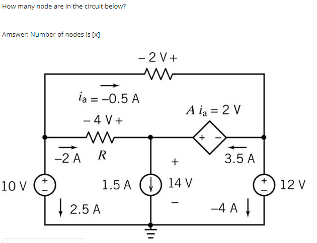 Solved How many node are in the circuit below? Amswer: | Chegg.com