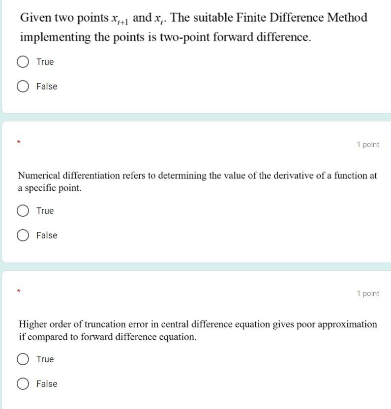 Solved Given two points x;+1 and x;. The suitable Finite | Chegg.com