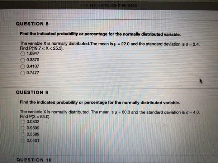 Solved QUESTION 1 A sample standard deviation and sample | Chegg.com