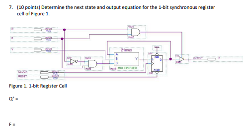 Solved 7. (10 points) Determine the next state and output | Chegg.com