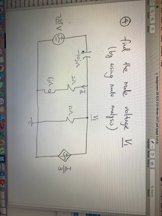 Solved Find The Node Voltage V1 By Using Node Analysis 