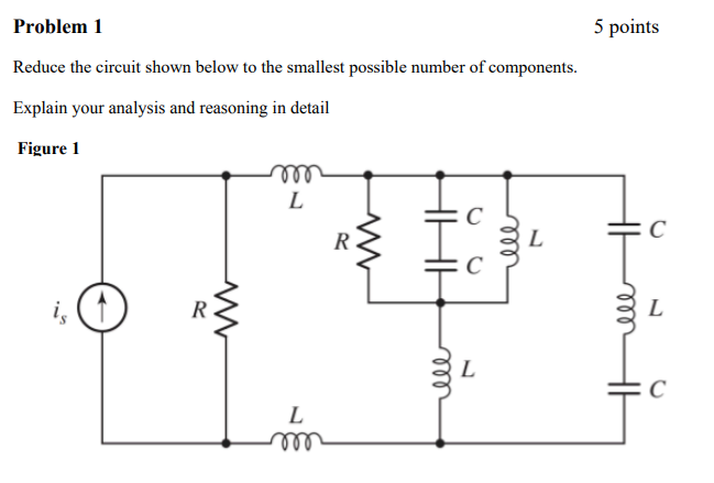 Solved Reduce the circuit shown below to the smallest | Chegg.com