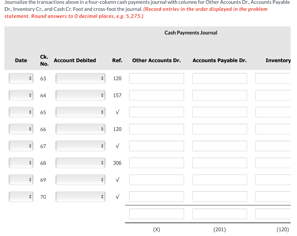 Solved Journalize the transactions above in a four-column | Chegg.com