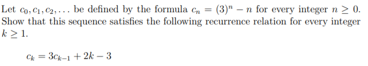 Solved Let Co,C1,C2,... be defined by the formula Cn (3)" - | Chegg.com