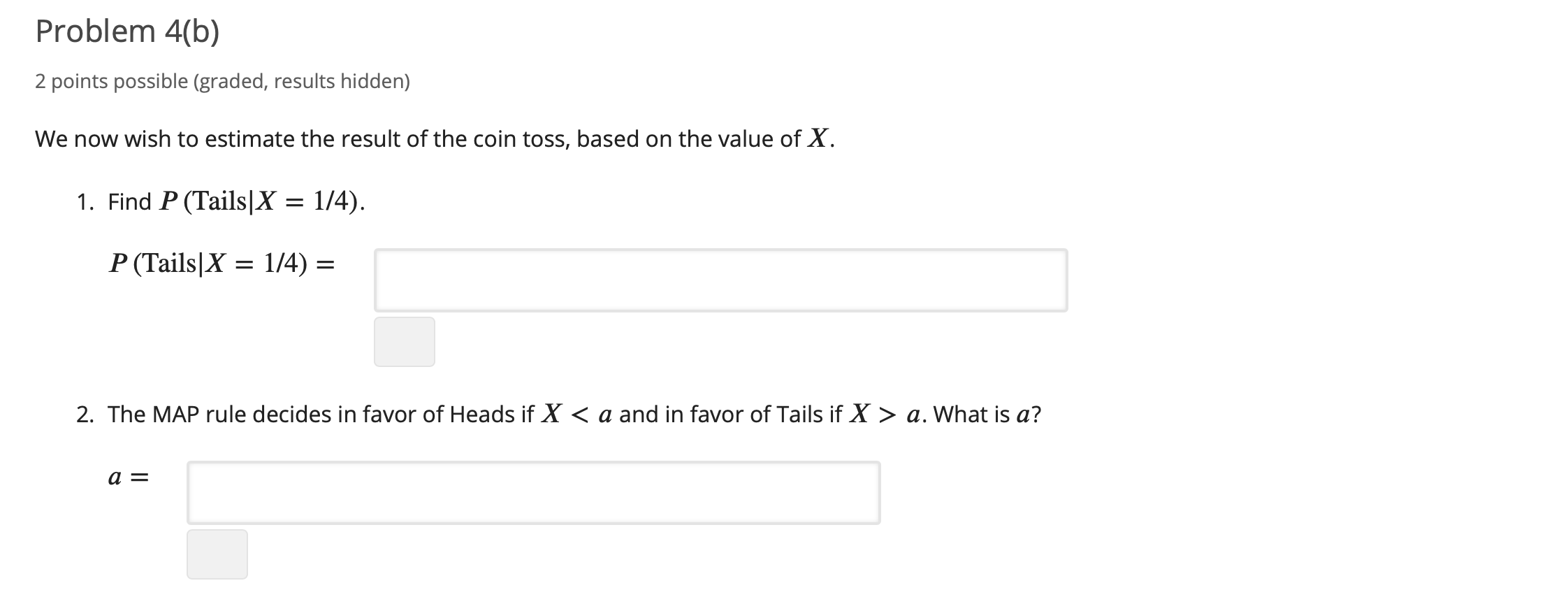 Problem 4(a) 2 points possible (graded, results | Chegg.com