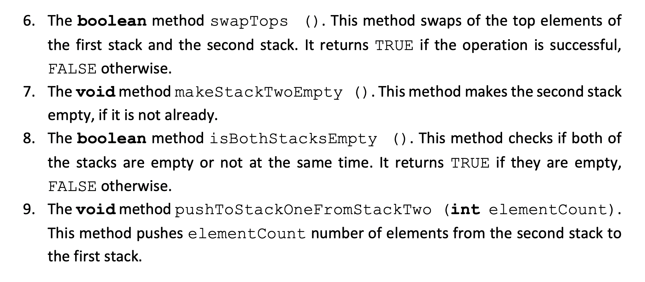 PLEASE DO NOT CHANGE ANY PARAMETER, ANY METHOD NAME | Chegg.com