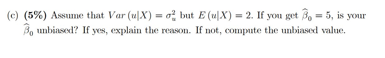Solved 2. Consider the regression model Yi = Bo + B1X; + Ui, | Chegg.com