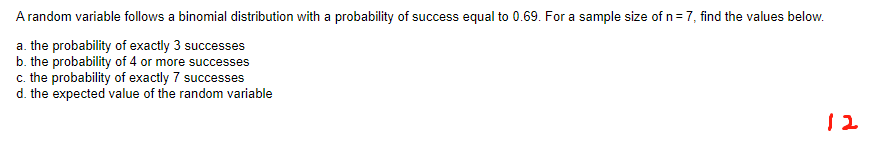 Solved A random variable follows a binomial distribution | Chegg.com