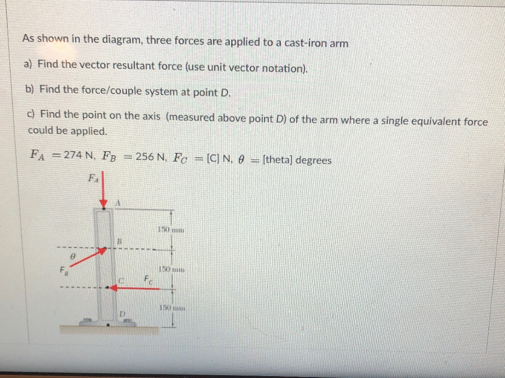 Solved As shown in the diagram, three forces are applied to | Chegg.com