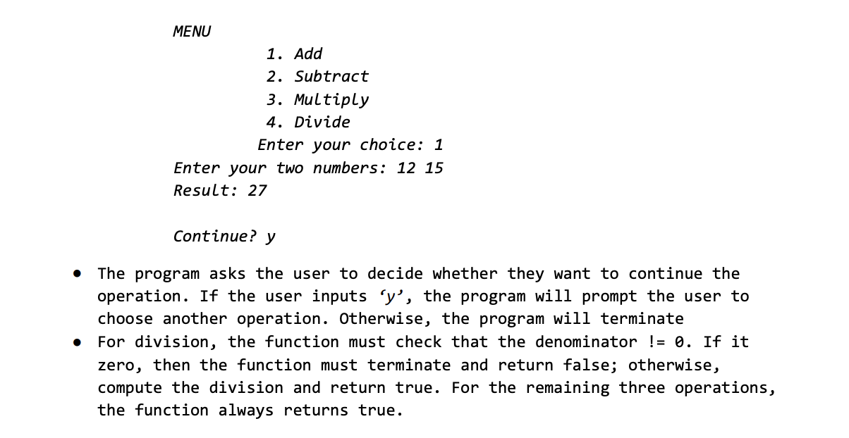 Solved Lab Elements Part A Calculator Operation Develop and | Chegg.com