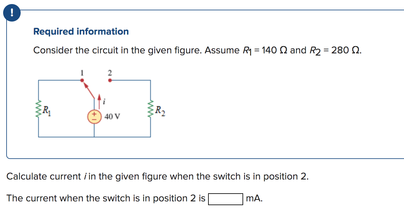 Solved Required information Consider the circuit in the | Chegg.com