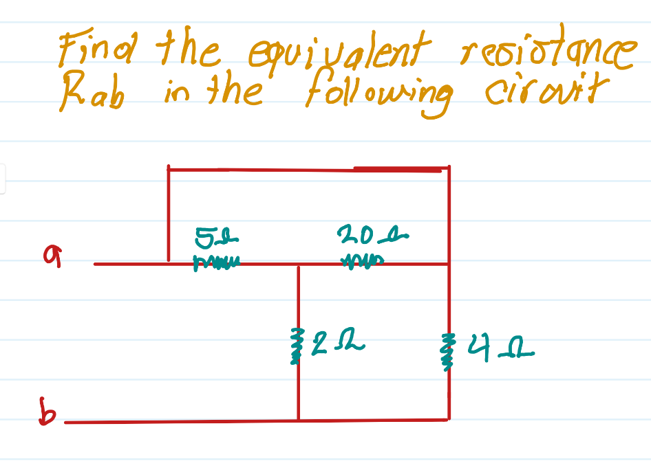 Solved Find the equivalent resiotance Rab in the following | Chegg.com