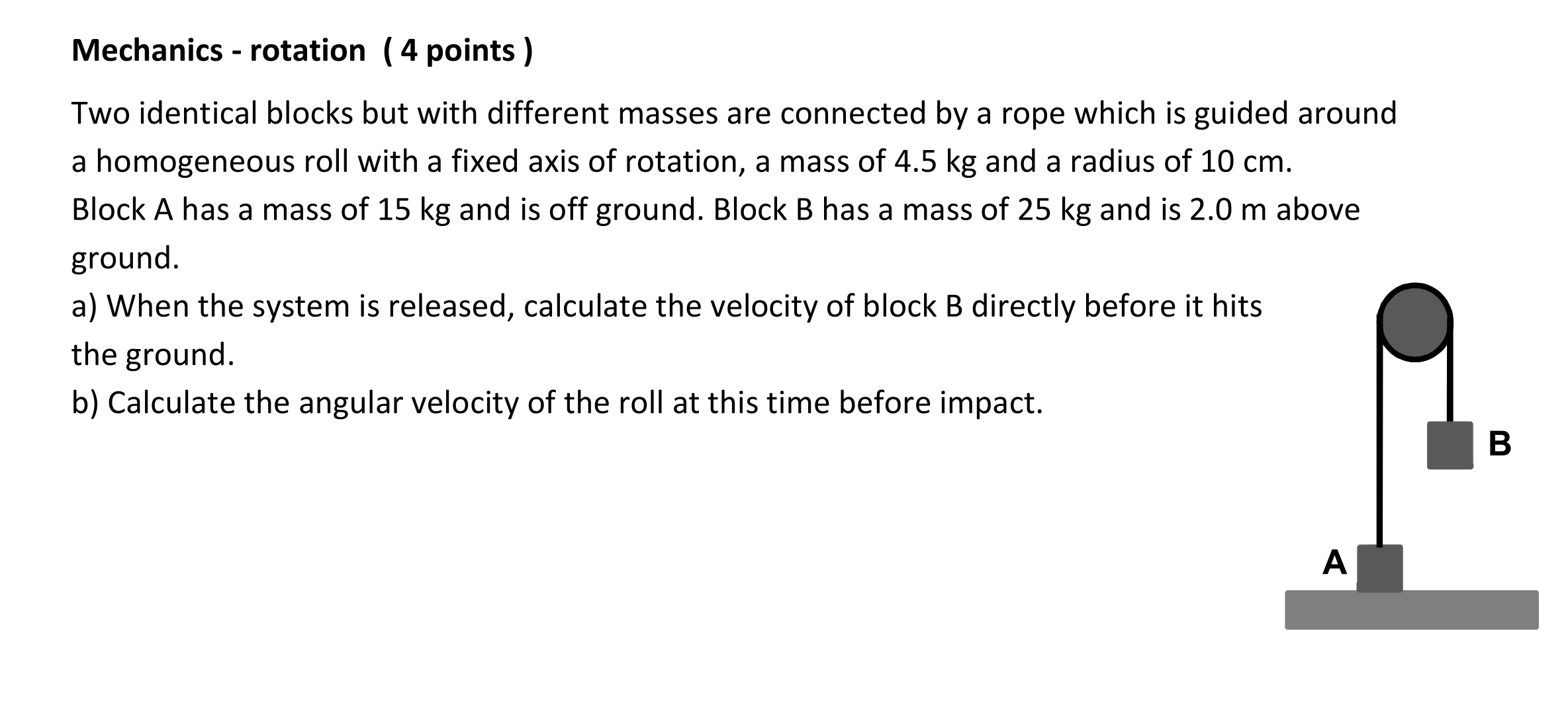 Solved Mechanics - rotation ( 4 points ) Two identical | Chegg.com