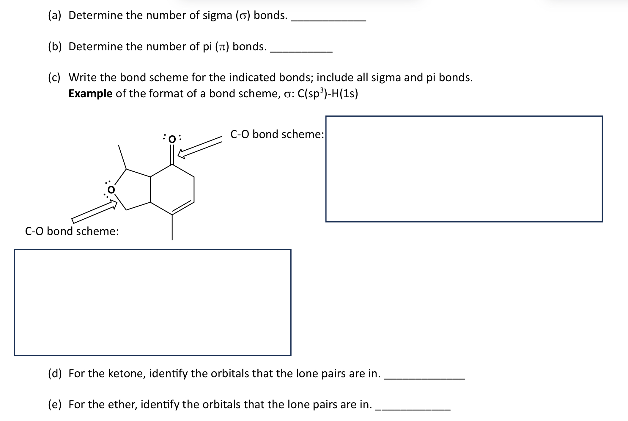 (a) ﻿Determine the number of ﻿sigma (σ) ﻿bonds.(b) | Chegg.com