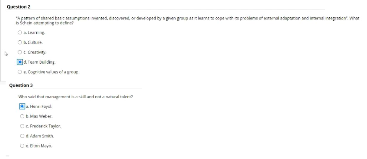 Solved Question 2 "A pattern of shared basic assumptions | Chegg.com