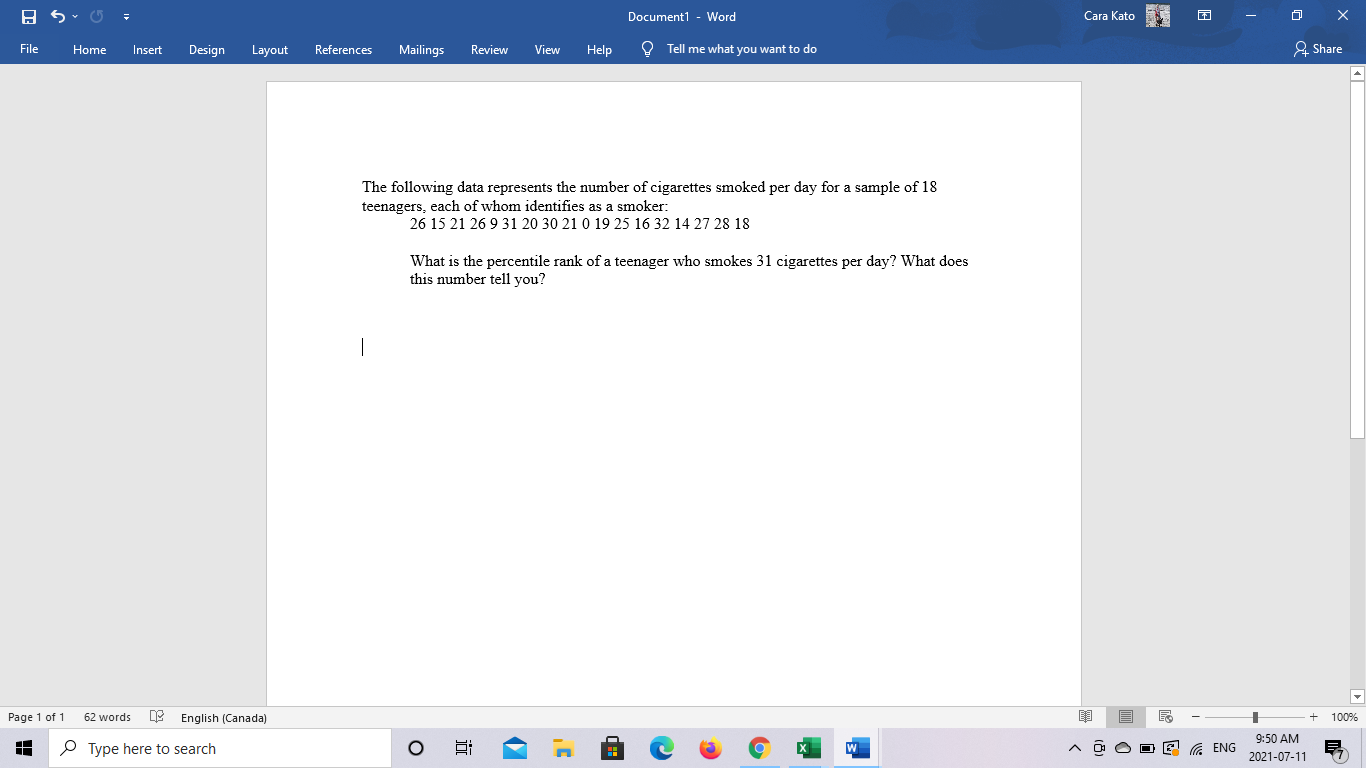Solved Document1 - Word Cara Kato o X File Home Insert | Chegg.com
