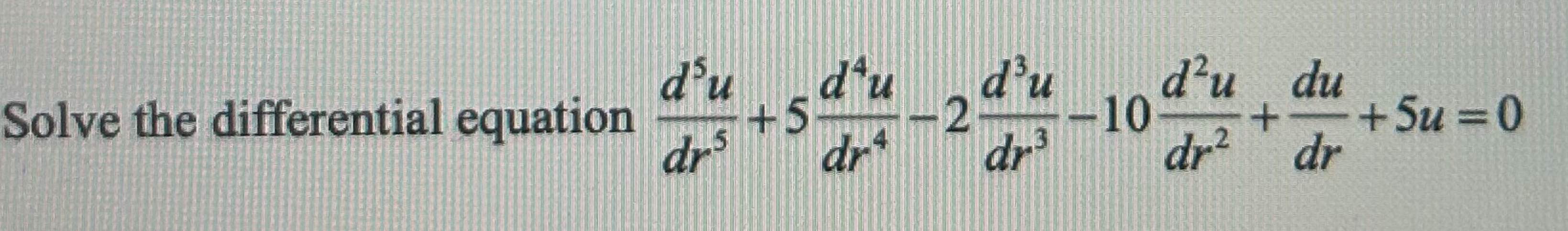 Solved Solve the differential equation | Chegg.com