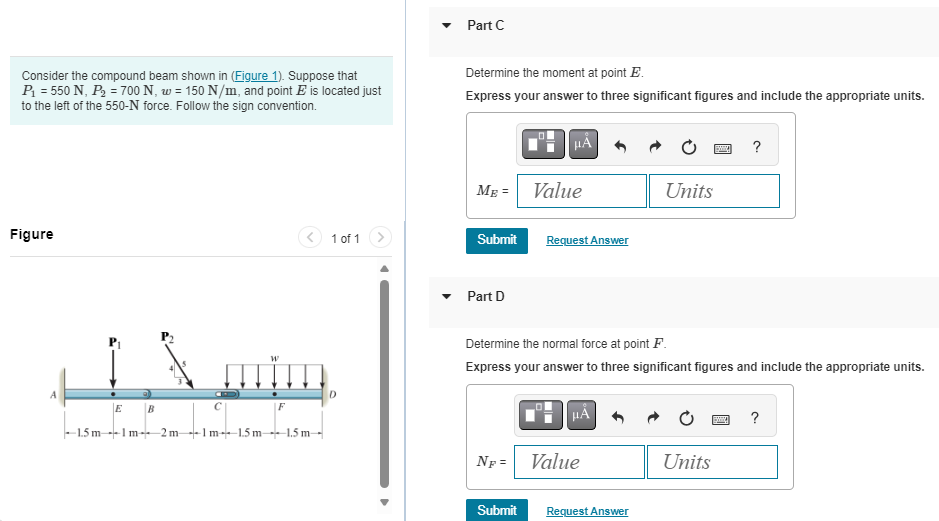 Solved Part CConsider the compound beam shown in (Figure 1). | Chegg.com