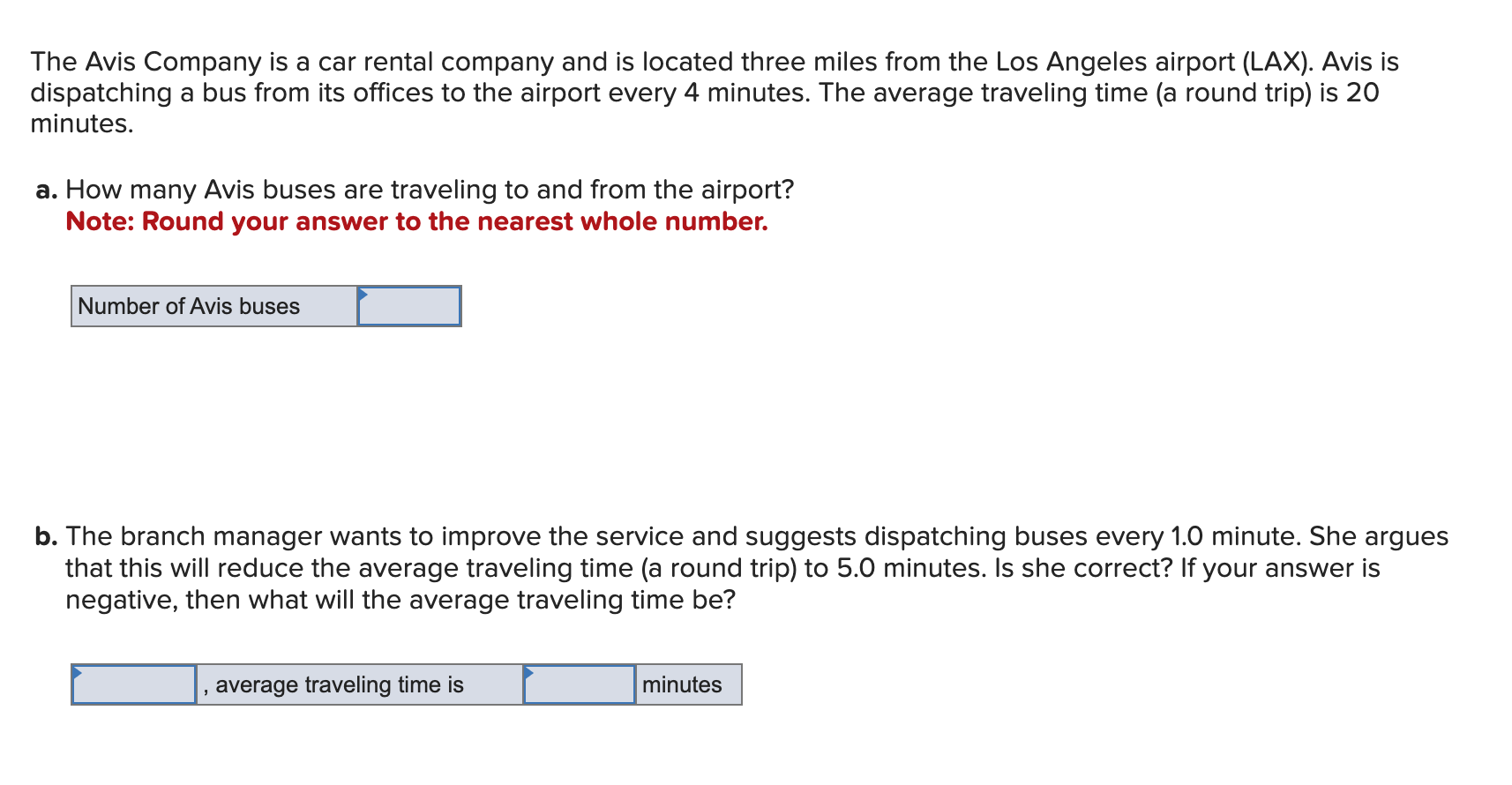 Solved The Avis Company is a car rental company and is | Chegg.com