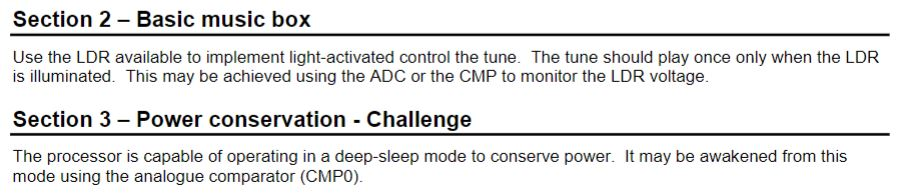 Section 1 - Music Module Write a C module to play a | Chegg.com