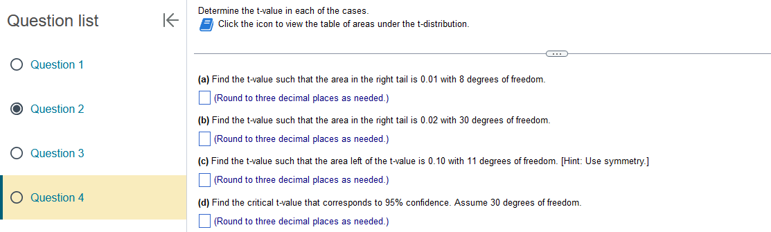 Solved \begin{tabular}{l} Question list \\ Question 1 \\ | Chegg.com