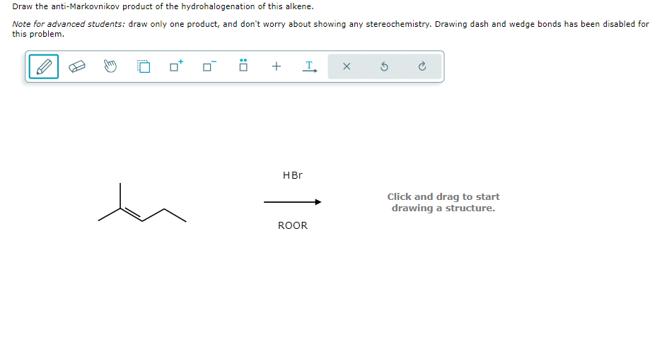 Solved Draw the anti-Markovnikov product of the | Chegg.com