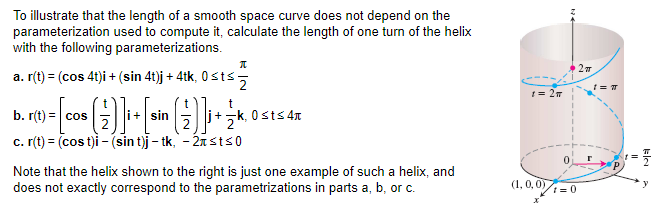 Solved To illustrate that the length of a smooth space curve | Chegg.com