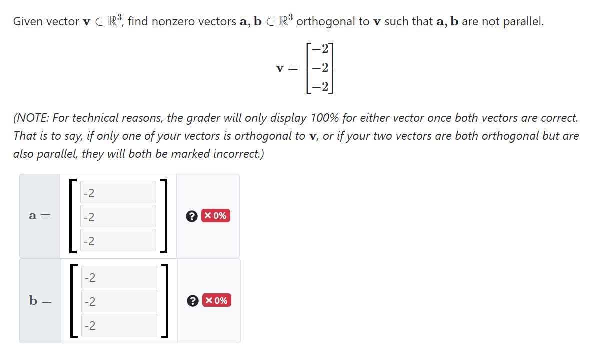 Solved Given vector v E R3, find nonzero vectors a, b E R3 | Chegg.com