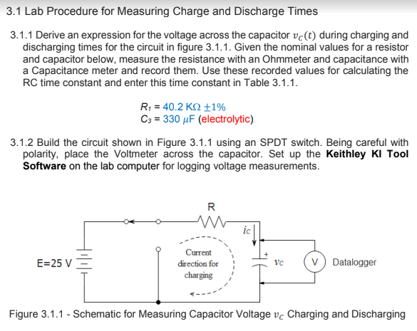 Solved 3.1 Lab Procedure for Measuring Charge and Discharge | Chegg.com