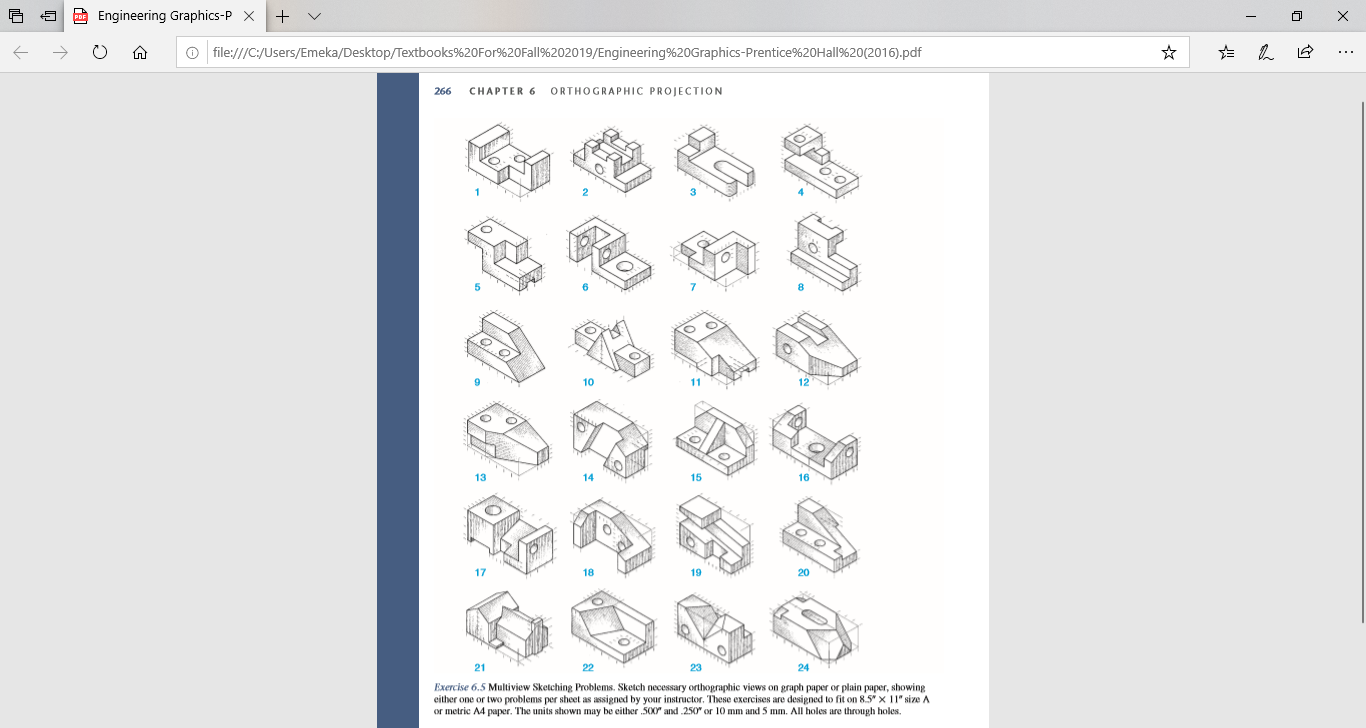 Solved 6 5 Engineering Graphics-P x + V - 0 X → 0 | Chegg.com