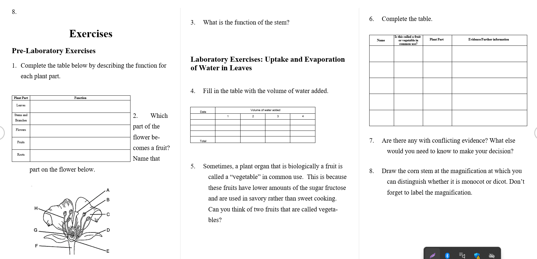 Solved 2. Fill each tube up to the line with tap water and | Chegg.com