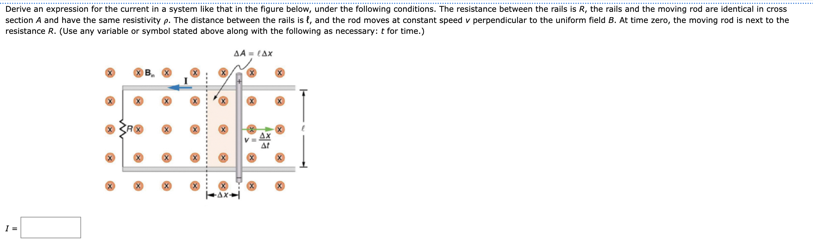 Solved resistance R. (Use any variable or symbol stated | Chegg.com