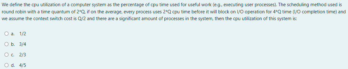 Solved We define the cpu utilization of a computer system as | Chegg.com
