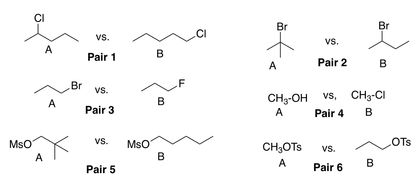 Solved For each of the given pairs indicate which substance | Chegg.com