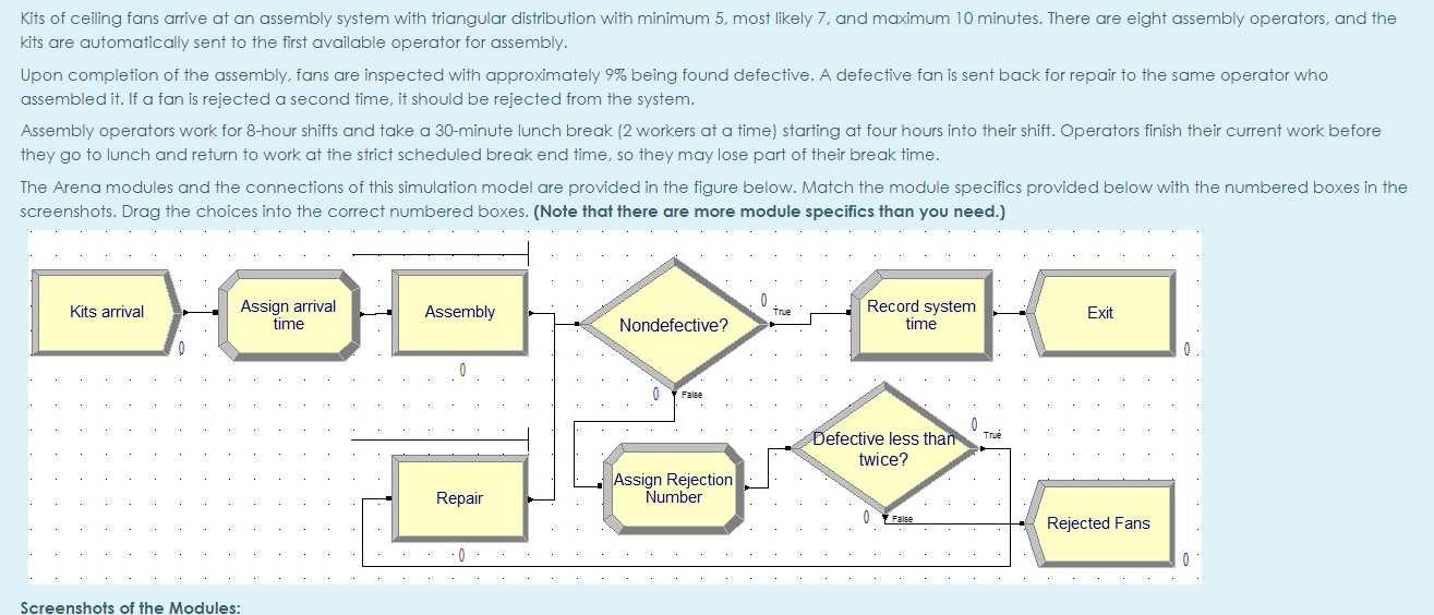 Solved ARENA SIMULATİON !!!!!!!!!!!! PLEASE COMPLETE THE | Chegg.com