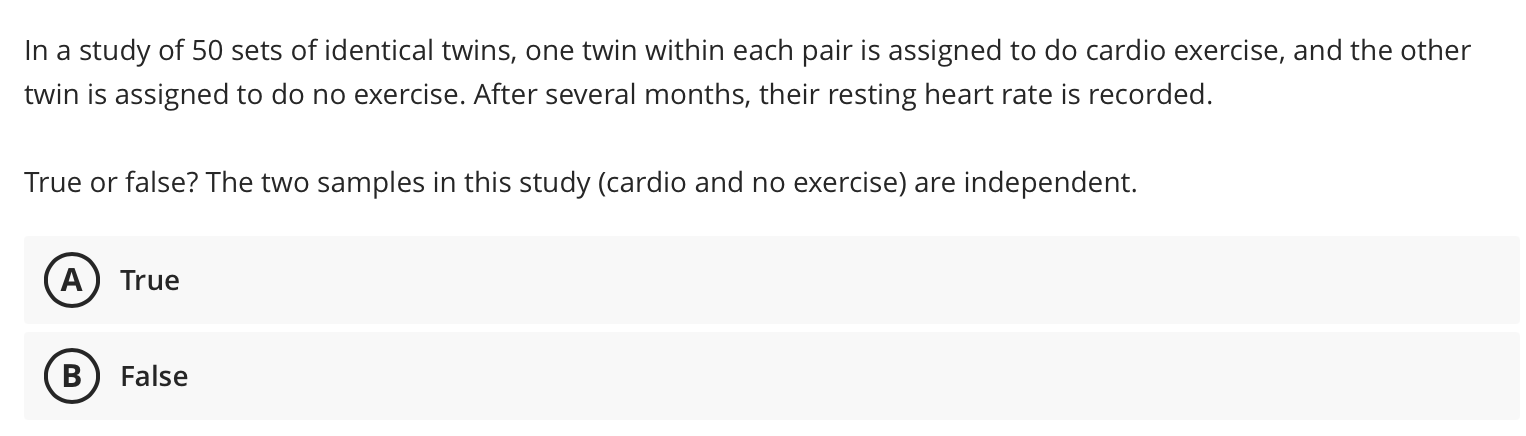 Solved In a study of 50 sets of identical twins, one twin | Chegg.com