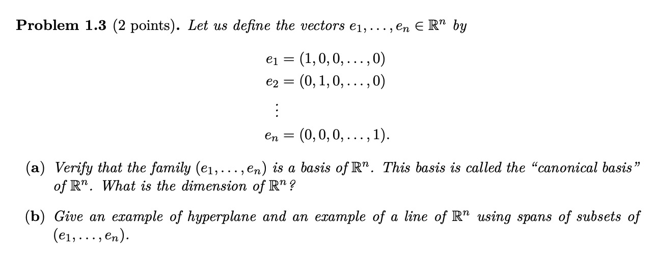 Solved Problem 1.2 (2 points). Are the following sets | Chegg.com