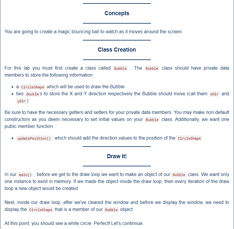 Solved Concepts You are going to create a magic bouncing | Chegg.com