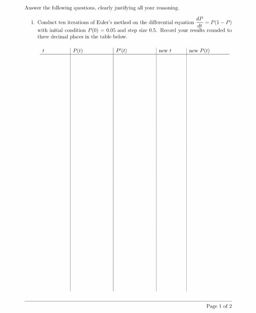 Solved Answer the following questions, clearly justifying | Chegg.com