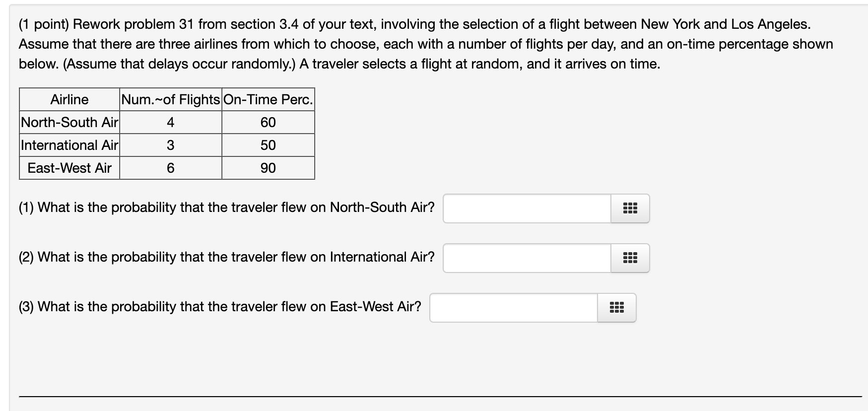 Solved (1 point) Rework problem 31 from section 3.4 of your | Chegg.com