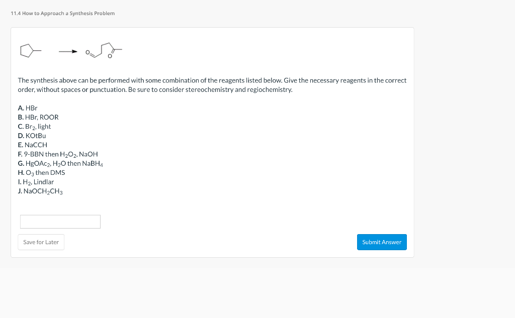 Solved 11.4 How to Approach a Synthesis Problem The | Chegg.com
