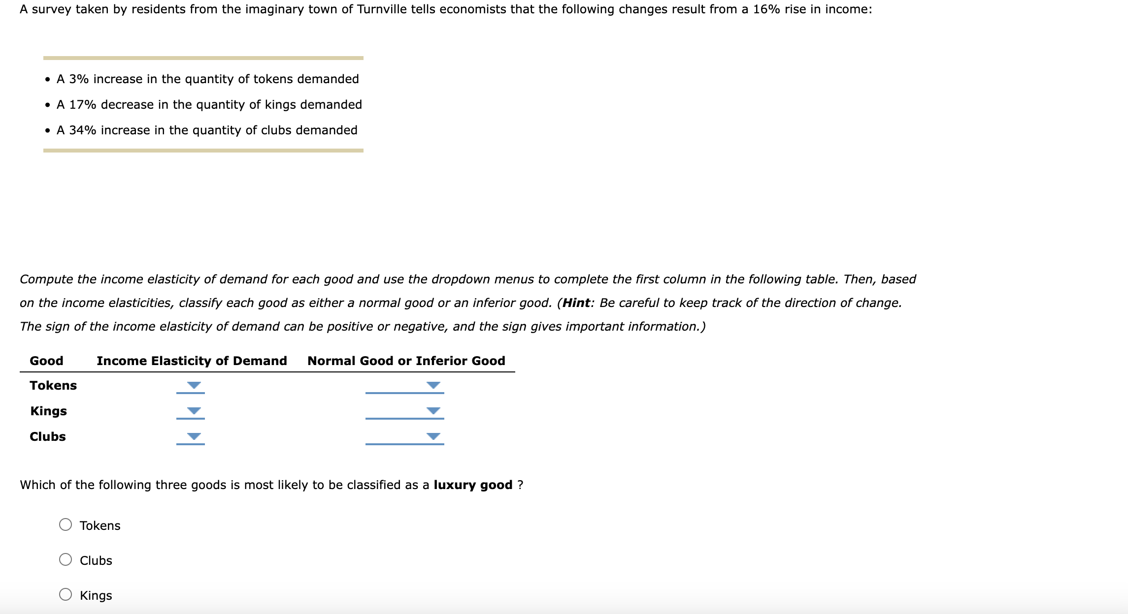 Solved - A 3% increase in the quantity of tokens demanded - | Chegg.com