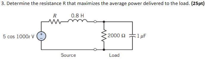 Solved 3. Determine the resistance R that maximizes the | Chegg.com