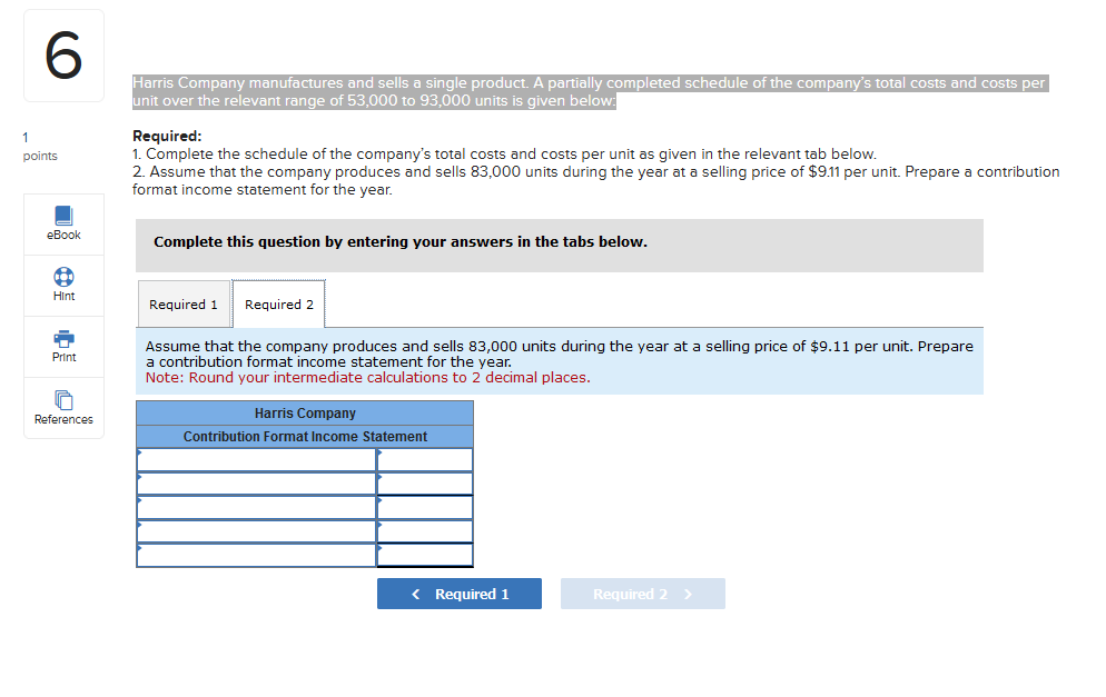 Solved Required: 1. Complete the schedule of the company's | Chegg.com