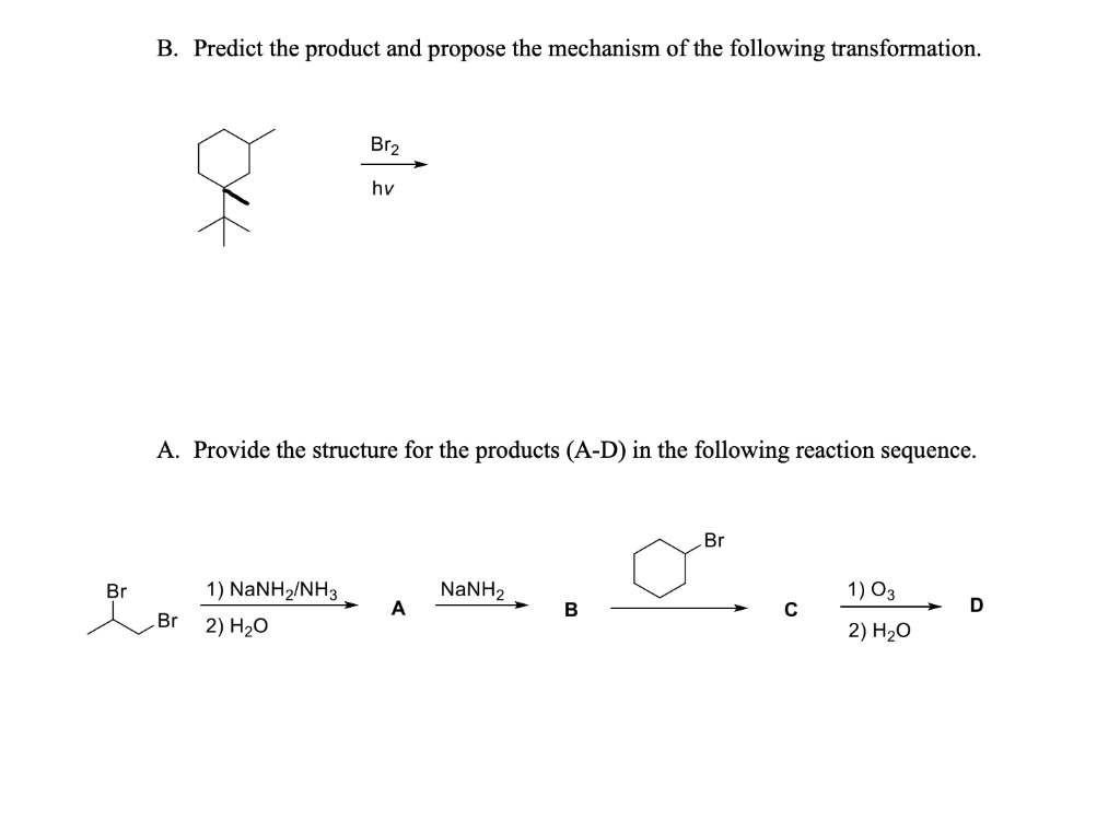 Solved B. Predict the product and propose the mechanism of | Chegg.com