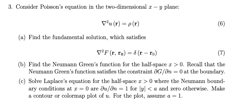 Solved 3. Consider Poisson's equation in the two-dimensional | Chegg.com